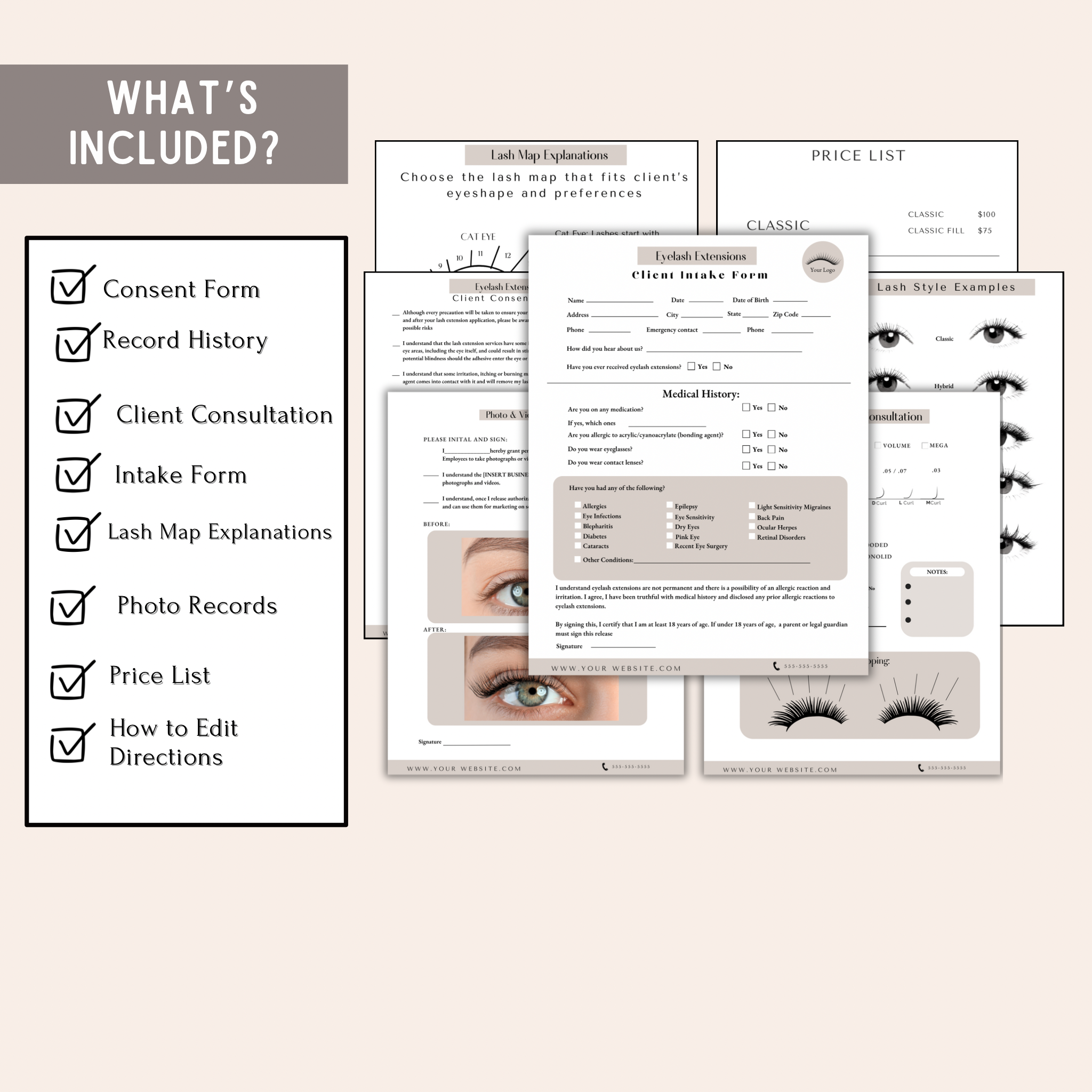 Eyelash Extension Client Forms – Bellemory