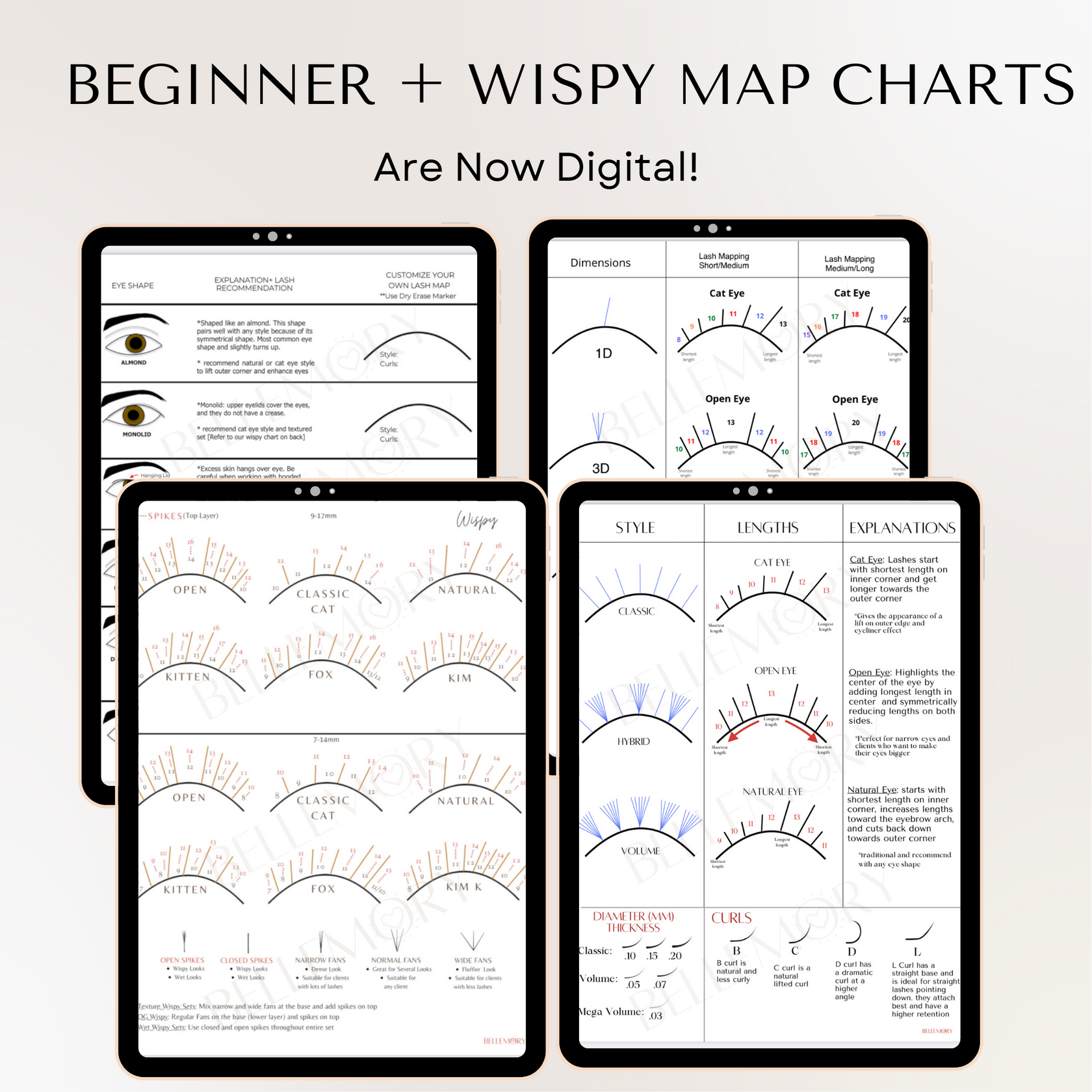 Beginner & Wispy Digital Templates – Bellemory